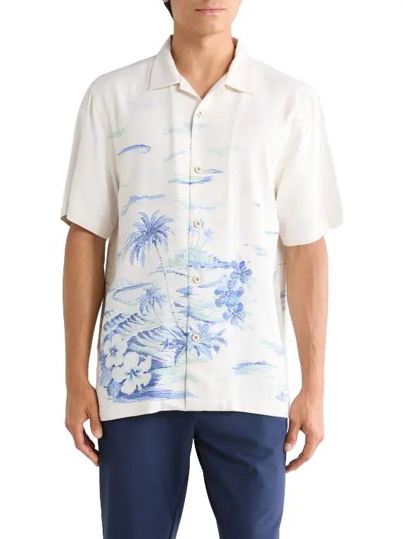 Tommy Bahama Hideaway Cove Silk Camp Shirt - Continental