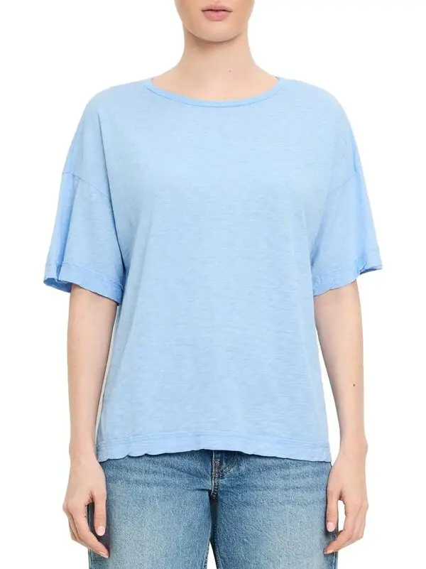 Michael Stars Tilda Oversized Cotton Crewneck T-shirt - Sky