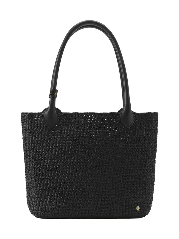 Helen Kaminski Ampara Crocheted Raffia Tote Bag - Black