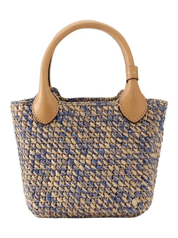 Helen Kaminski Ampara Crocheted Raffia Mini Tote - Blue