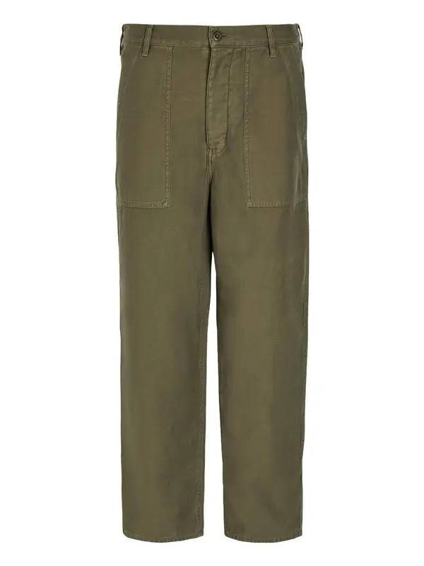 NILI LOTAN Earl Straight-leg Cotton Trousers - Olive