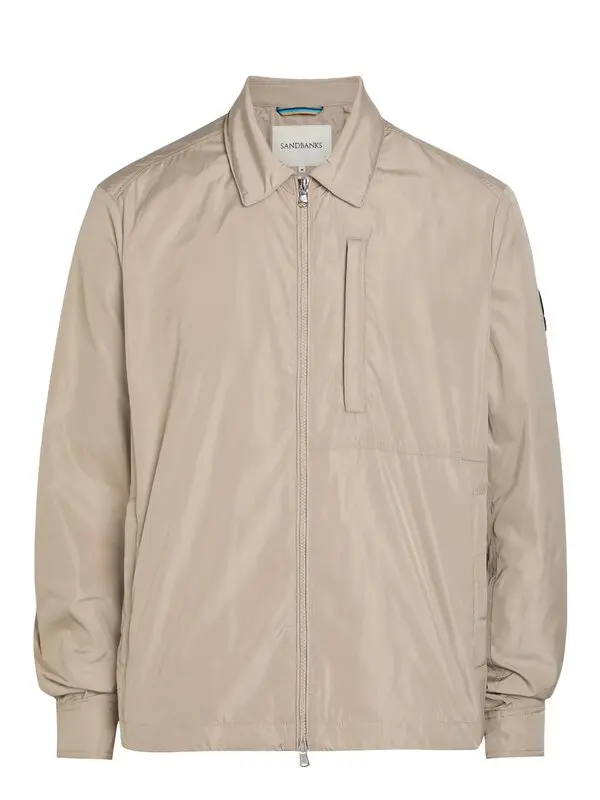 SANDBANKS Logo-appliquéd Nylon Zip-up Jacket - Stone