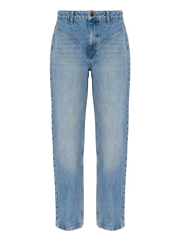 ROTATE BY BIRGER CHRISTENSEN High-waisted Straight Leg Jeans - Blue
