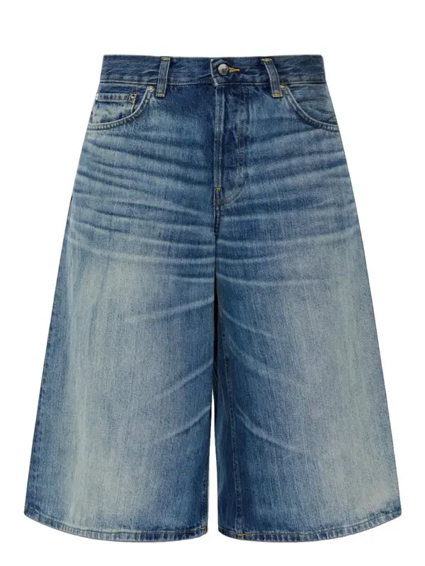 HAIKURE Legacy' Wide Leg Denim Shorts - Blue