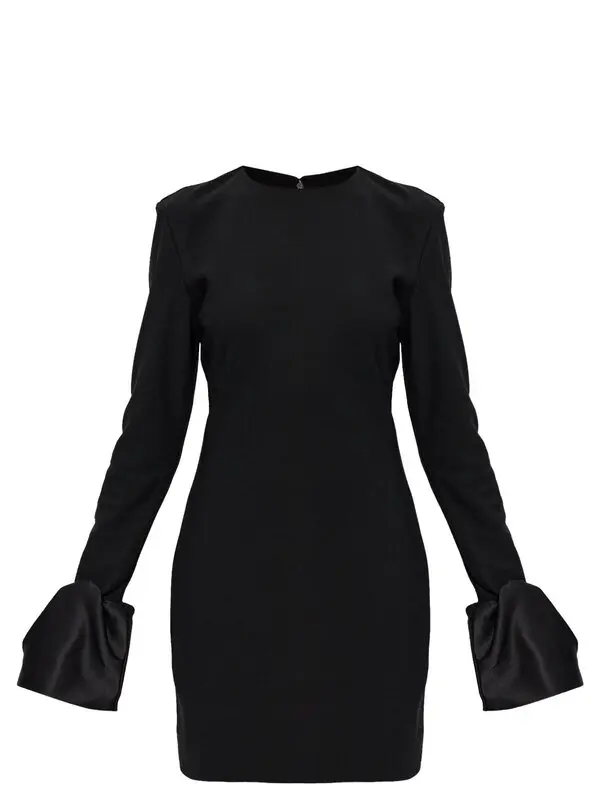 ROTATE BY BIRGER CHRISTENSEN Long Sleeve Dress With Decorative Cuffs - Black