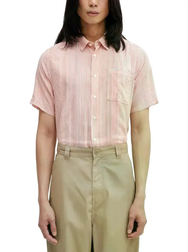 Barbour Deerpark Striped Short-sleeve Shirt - Red