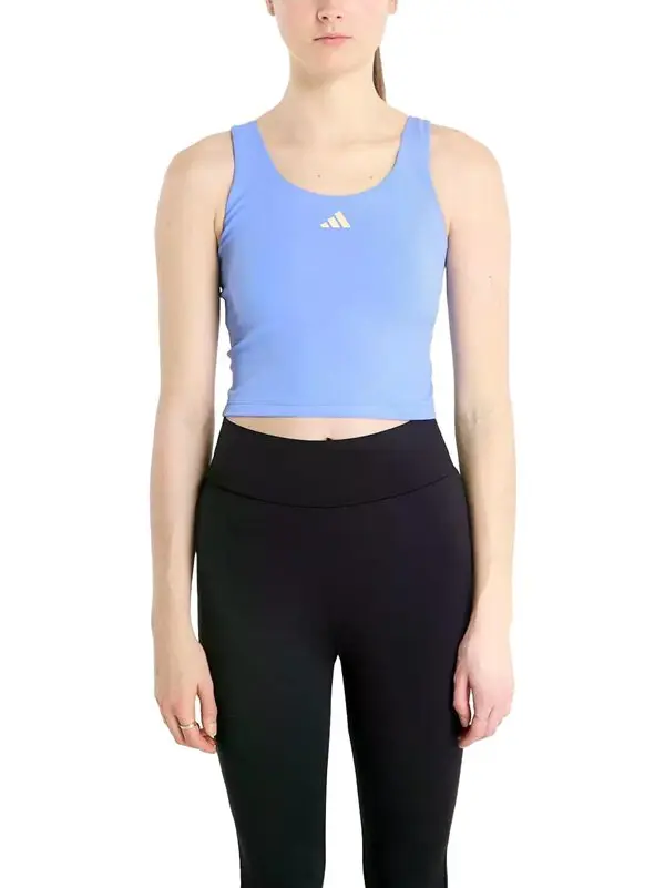 Adidas Studio All Me Cropped Tank Top - Blue