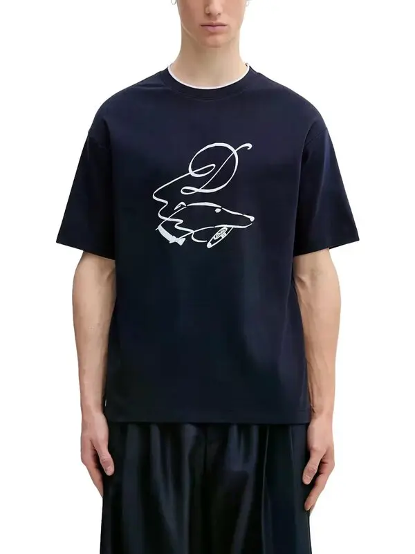 Drole De Monsieur Graphic-print T-shirt - Blue