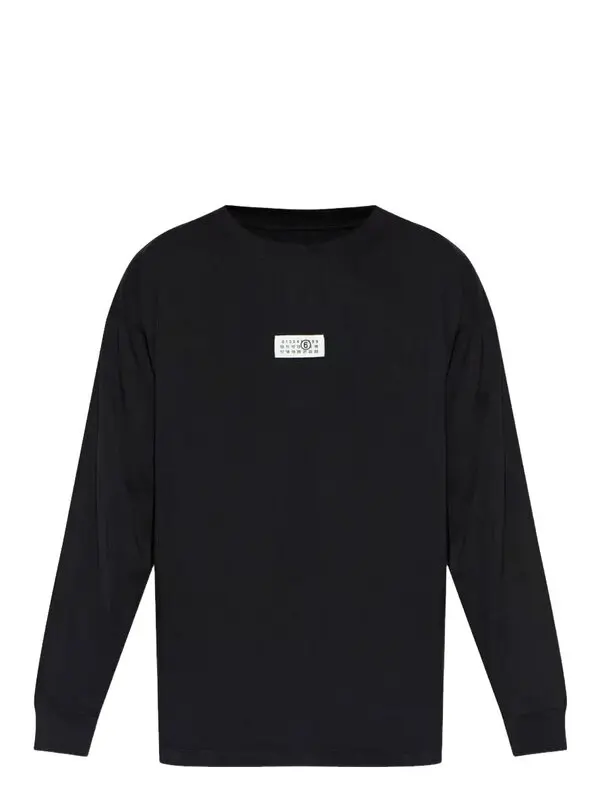 MAISON MARGIELA Logo-patch Long-sleeve T-shirt - Black