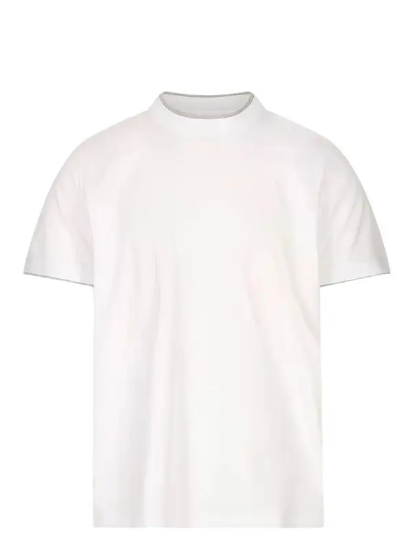 Peserico Contrast-trim Short-sleeved T-shirt - White