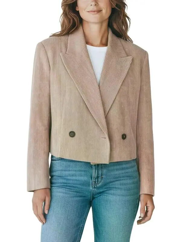 Brunello Cucinelli Cropped Corduroy Blazer - Brown