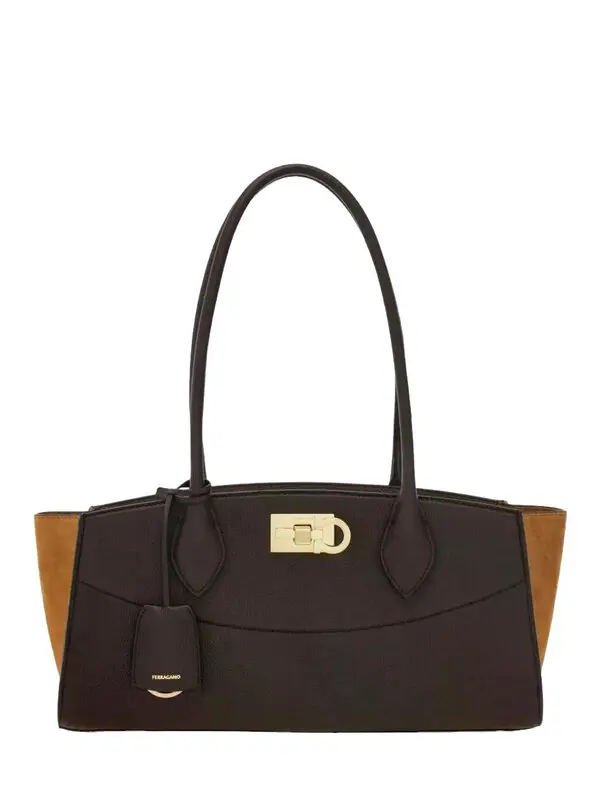 FERRAGAMO Studio Soft Bag East West - Brown