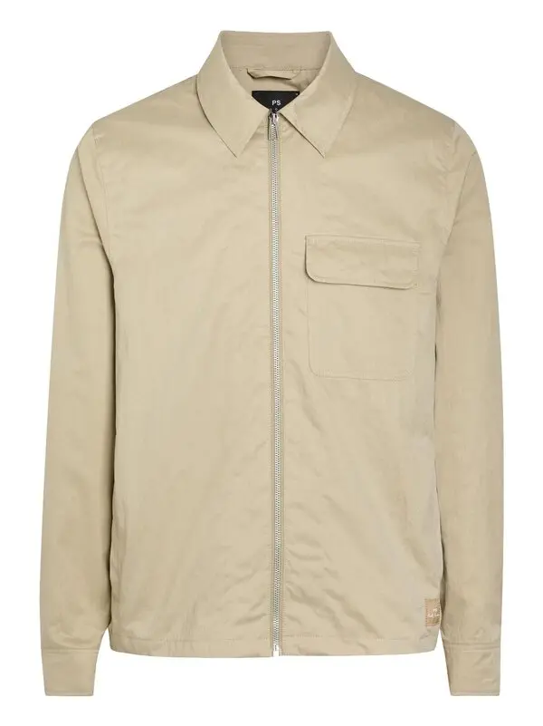 Paul Smith Brushed Poplin Harrington Jacket - Beige