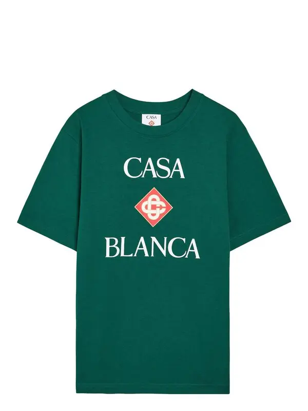 Casablanca Logo-print Cotton T-shirt - Green