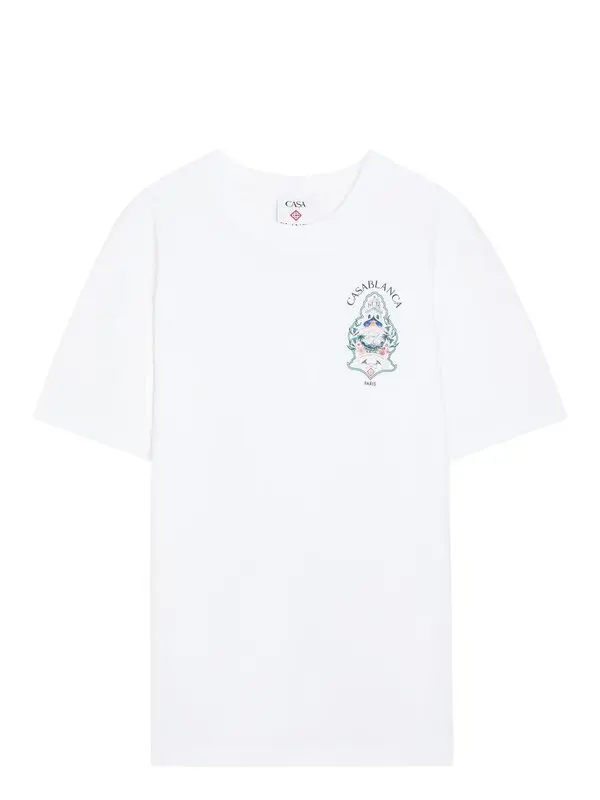 Casablanca Hotel Printed Cotton T-shirt - White
