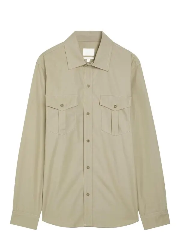 A.p.c. Warren Cotton-poplin Overshirt - Khaki