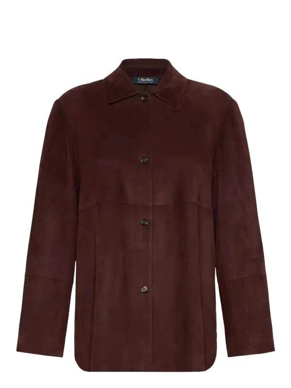 Max Mara Single-breasted Shirt Jacket - Deep Red