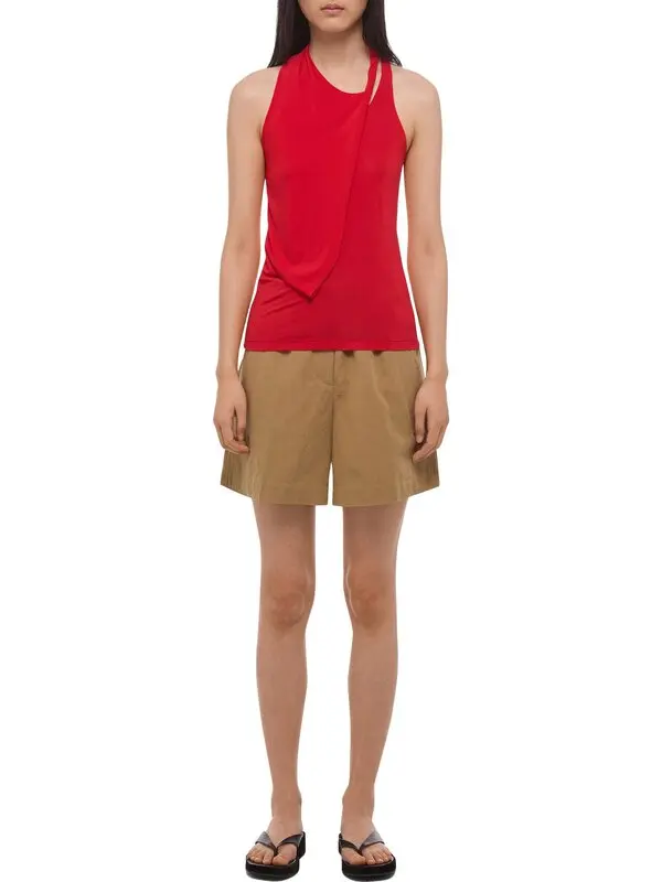 Helmut Lang Asymmetrical Twist Tank Top - Red
