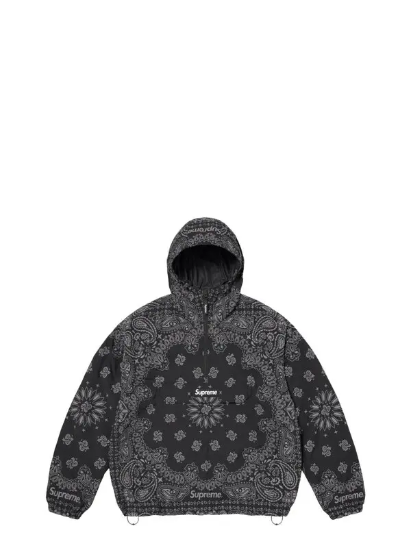 Supreme Reflective Bandana Anorak - Black
