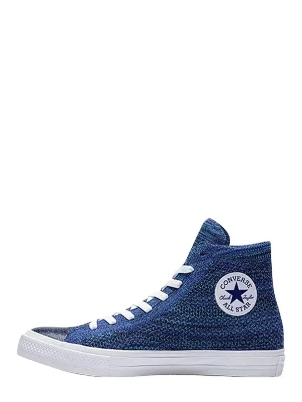 CONVERSE X Nike Chuck Taylor All Star Flyknit High Top Sneakers - Blue/white