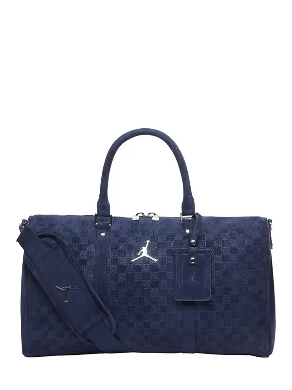 JORDAN Suede Monogram Duffel Bag - Midnight Navy