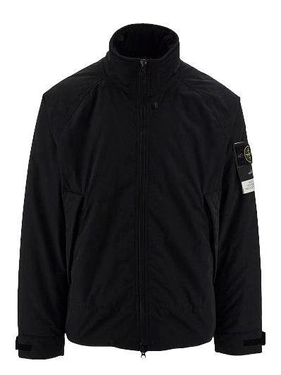 Stone Island Nylon Zip-up Jacket - Black