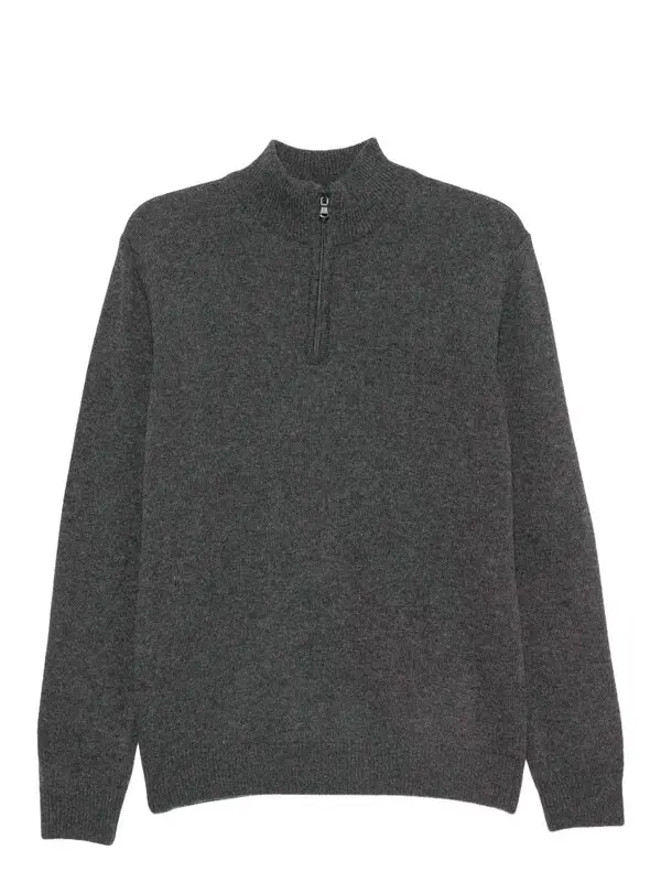 SERGIO MORETTI FIRENZE Quarter-zip Sweater - Grey