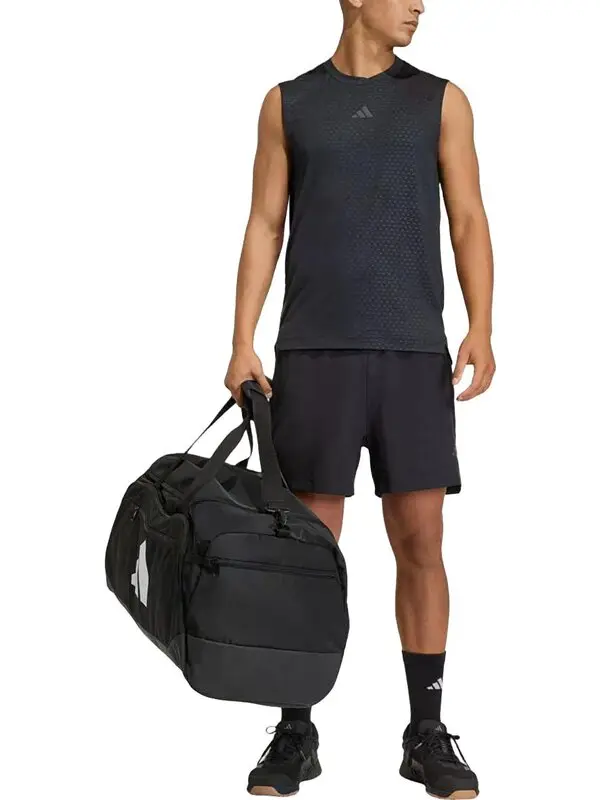 Adidas Logo Print Shorts - Black