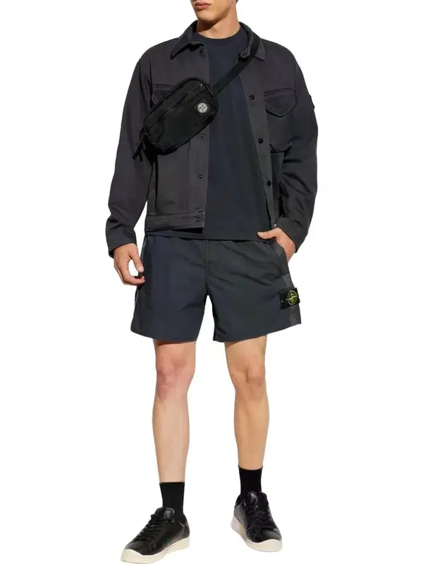 Stone Island Logo-patch Button-up Jacket - Grey