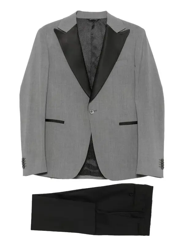 Brian Dales Peak-lapel Single-breasted Suit - Grey