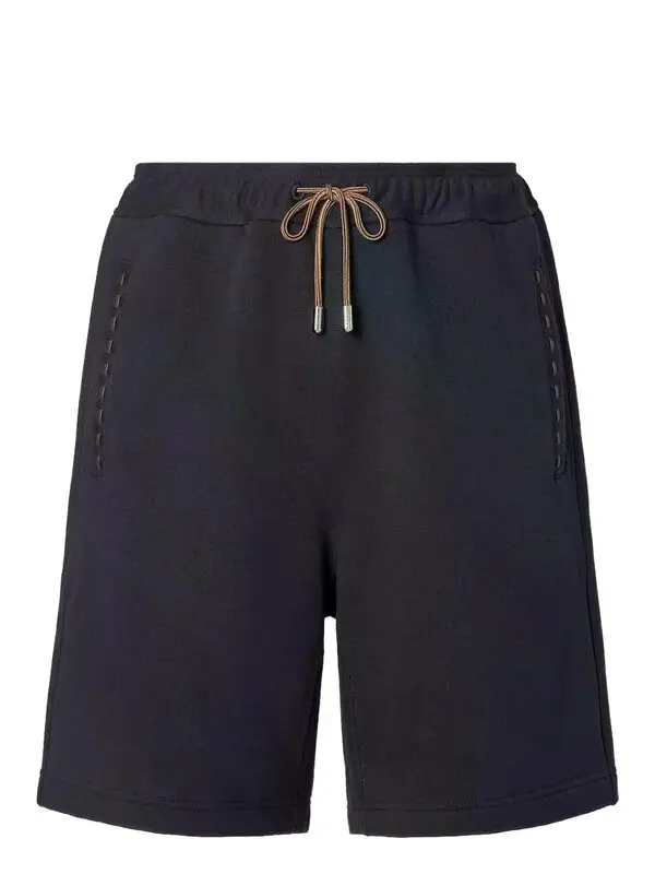 Fendi Logo-patch Drawstring Shorts - Blue