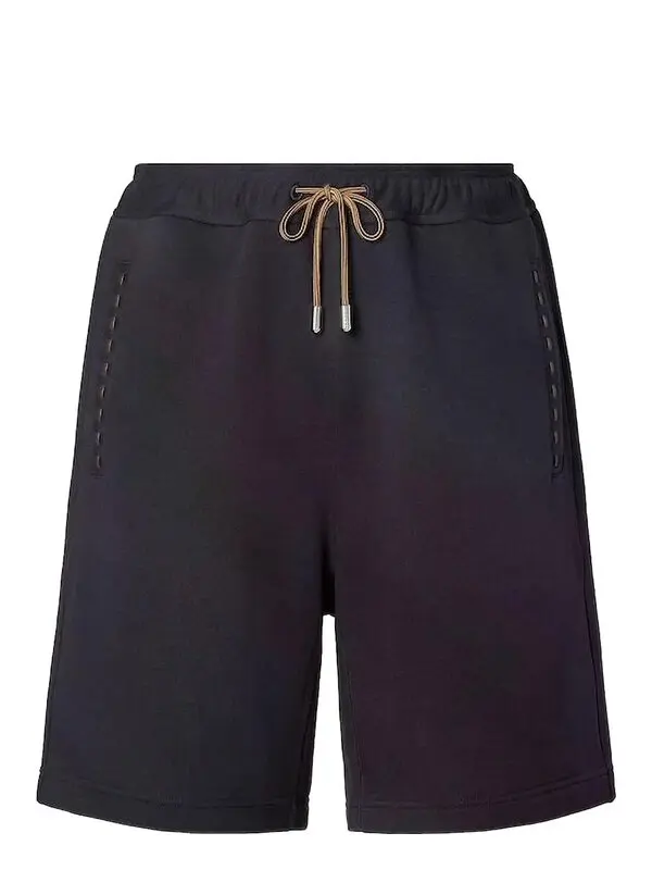 Fendi Cotton Drawstring Track Shorts - Blue