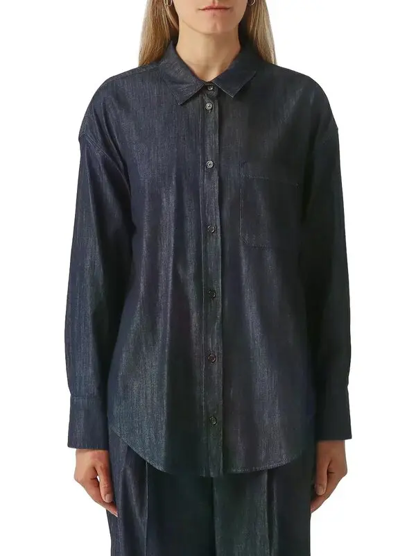 Max Mara Long-sleeve Denim Shirt - Blue