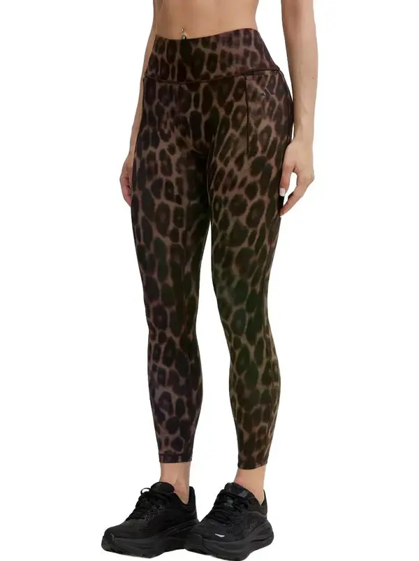 Adidas Leopard-print Leggings - Neutrals