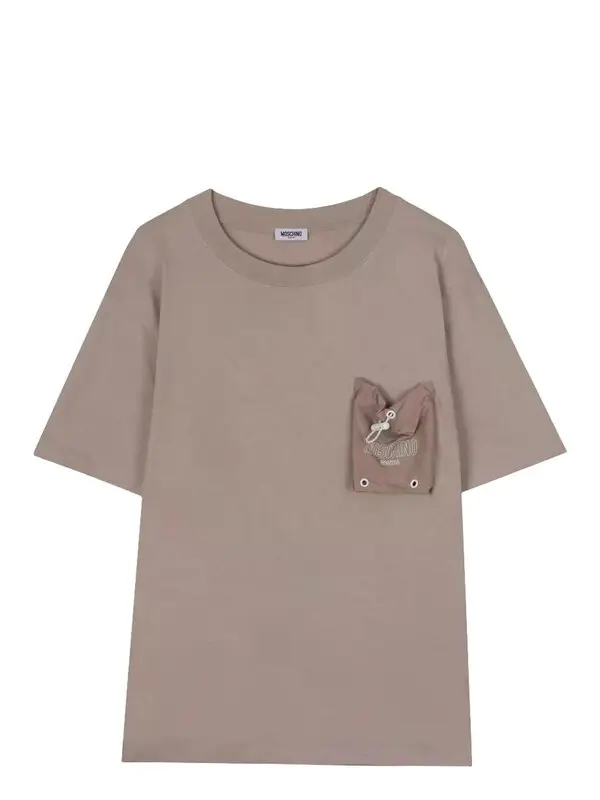 Moschino Drawstring-pocket T-shirt - Brown