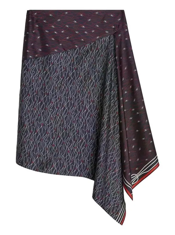 FERRAGAMO Silk Handkerchief Skirt - Blue