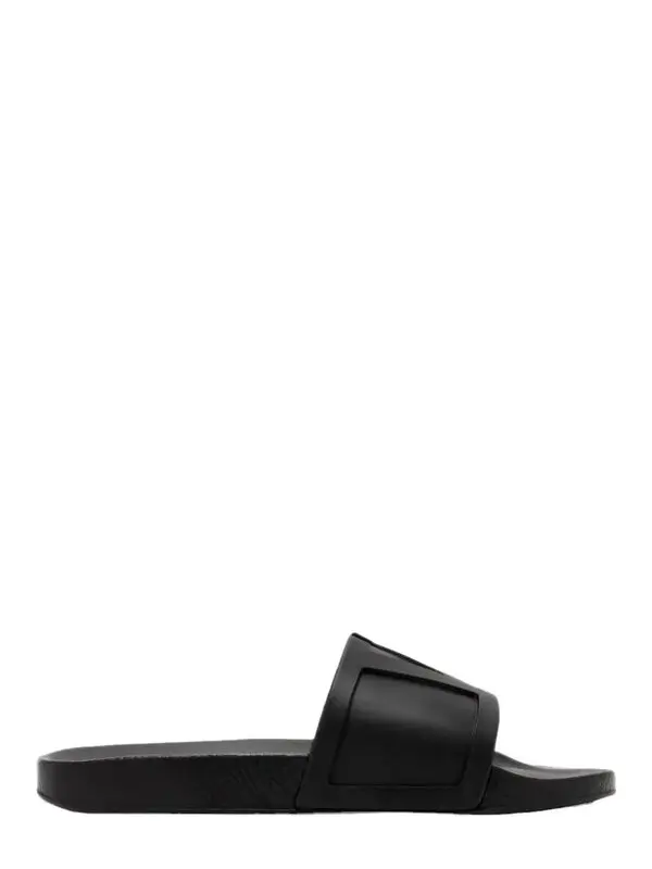 Valentino Garavani Vlogo Signature Slip-on Sandals - Black