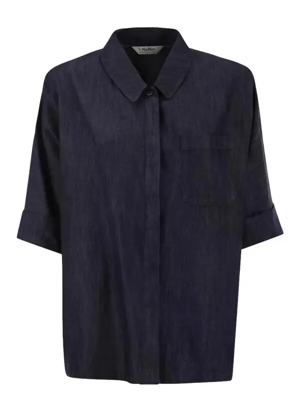 Max Mara Short-sleeve Denim Shirt - Blue