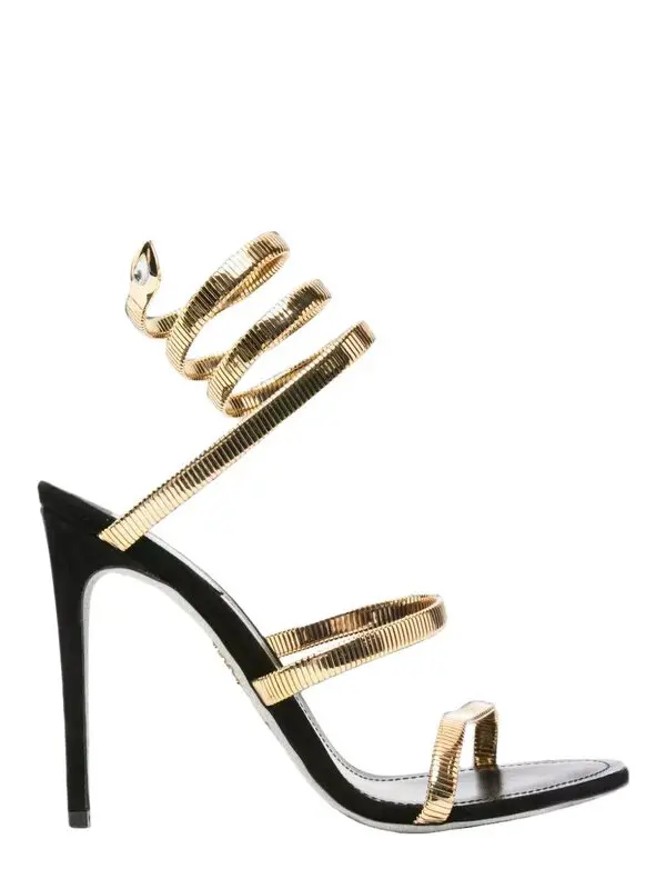 Rene Caovilla Juniper Wrap-around Heeled Sandals - Black