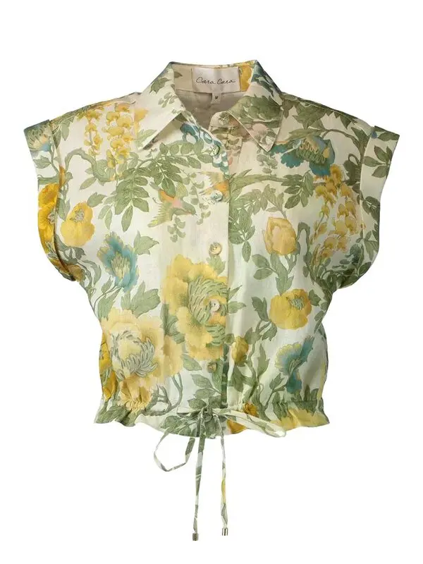 Cara Cara Octavia Floral Print Sleeveless Top - Neutrals