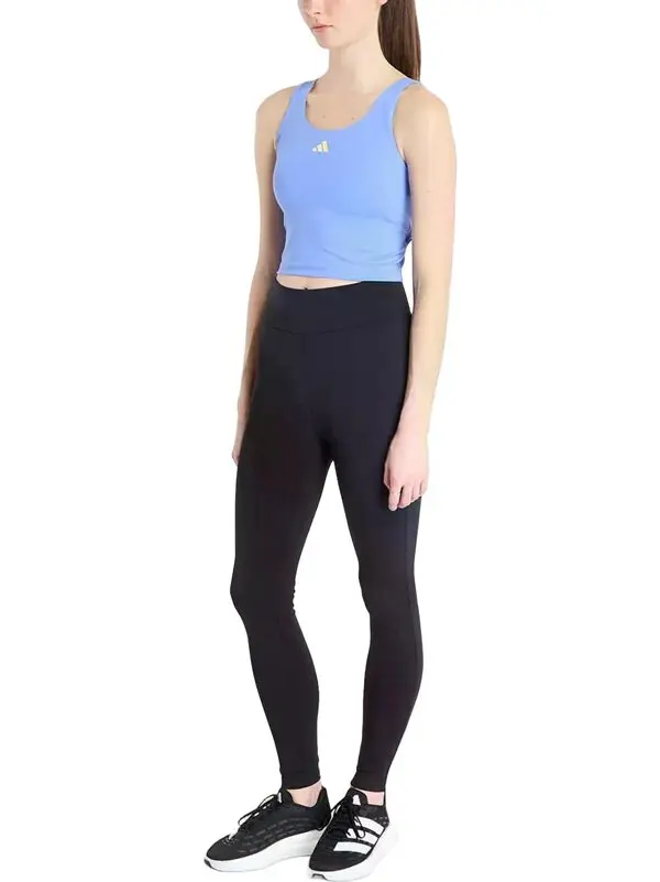 Adidas Studio All Me Cropped Tank Top - Blue