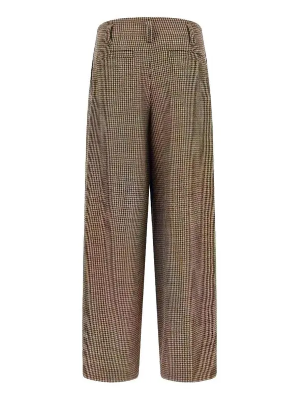 Brunello Cucinelli Check-pattern Tailored Trousers - Brown