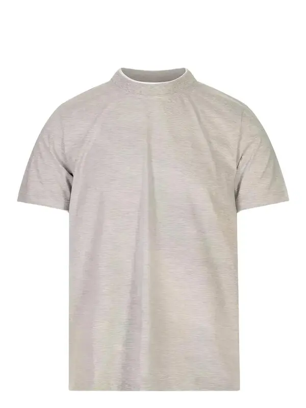 Peserico Contrast-trim Short-sleeved T-shirt - Grey