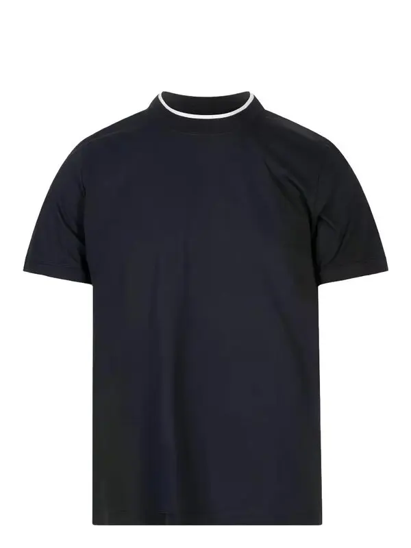 Peserico Contrast-trim T-shirt - Blue