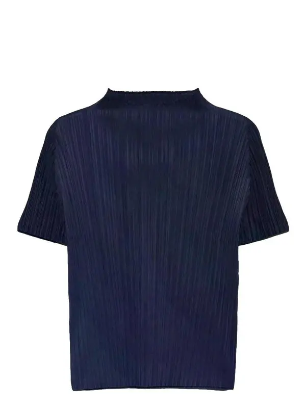 Issey Miyake High-neck Short-sleeve T-shirt - Blue