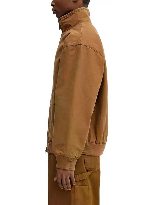 Carhartt Work In Progress Ravon Logo-patch Zip-up Jacket - Brown