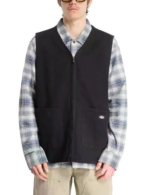 Dickies Canvas Logo Patch Vest - Black