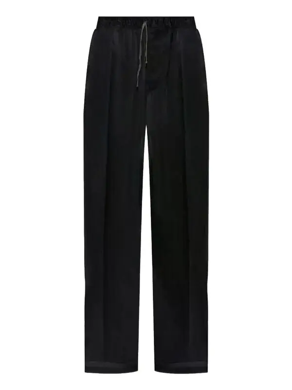 MAISON MARGIELA Satin Drawstring Trousers - Black