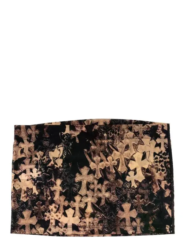 Chrome Hearts Cross Print Sheer-mesh Mini Skirt - Neutrals