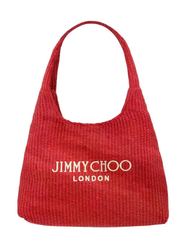JIMMY CHOO Raffia Tote Bag - Red